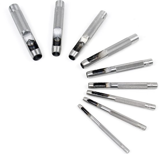 XPOtool ponsset 9-delig 3-12 mm - gatensnijder – carbonstaal – slagpen ...