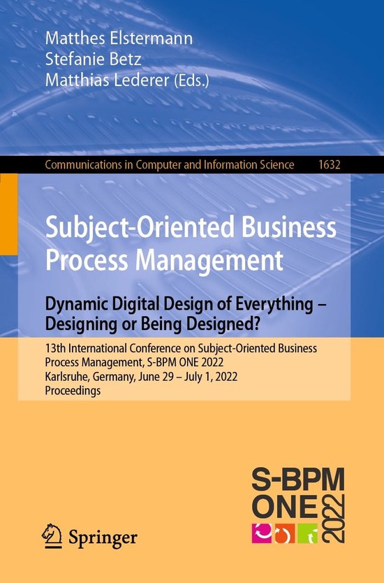 Communications in Computer and Information Science 1632 - Subject-Oriented Business... | bol.com