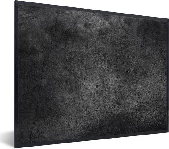 Fotolijst incl. Poster - Beton - Structuur - Retro - Zwart - Grijs ...
