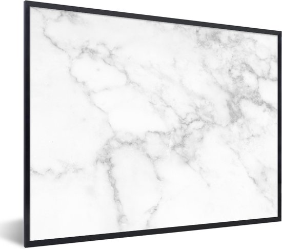 Fotolijst incl. Poster - Marmer - Wit - Grijs - Luxe - Marmerlook ...