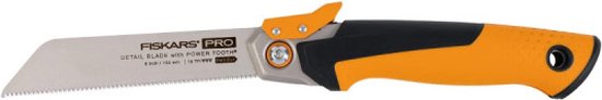 FISKARS inklapbare trekzaag - PowerTooth - 15cm - 19TPI | bol