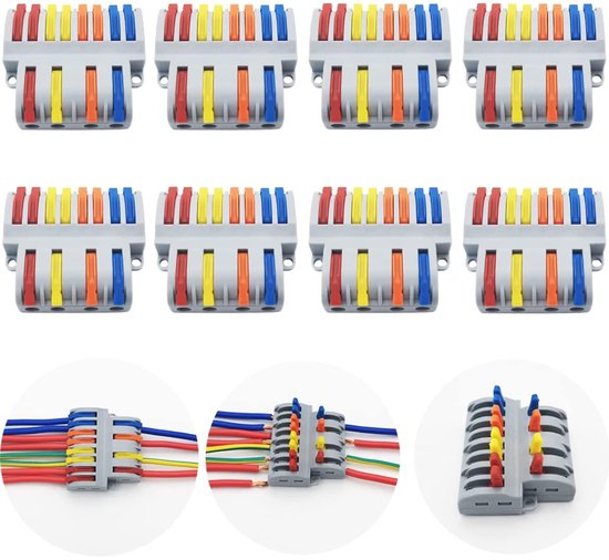 Verbindingsklemmen set compacte steekklemmen snelle kabelverbinder met ...