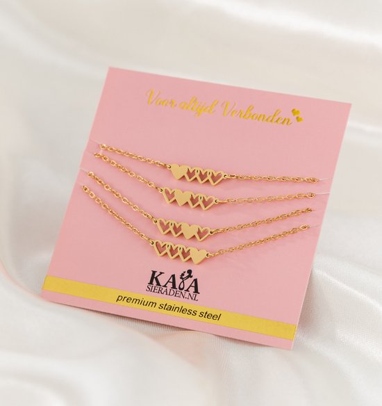 Vriendschapsarmbandjes vier hartjes | bol