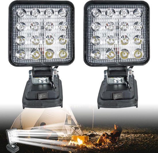 Acculamp voor Makita 18V LED werklamp schijnwerper - oplaadbare ...