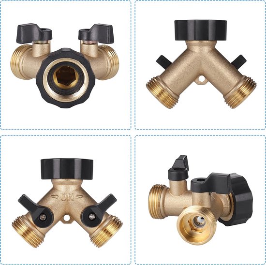 Goodivery ® 2-Weg Waterverdeler 3/4 Inch met Onafhankelijke Schakelaars voor... | bol