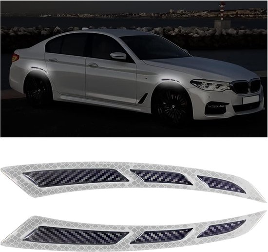 Reflecterende sierstrips voor auto - 4 stuks - anti-botsing ...