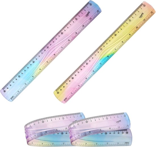 Flexibele Linialen 30cm - Zachte Plastic Buigbare Liniaal - Centimeter ...
