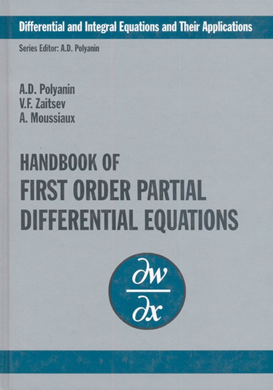 Differential and Integral Equations and Their Applications - Handbook of First-Order... | bol