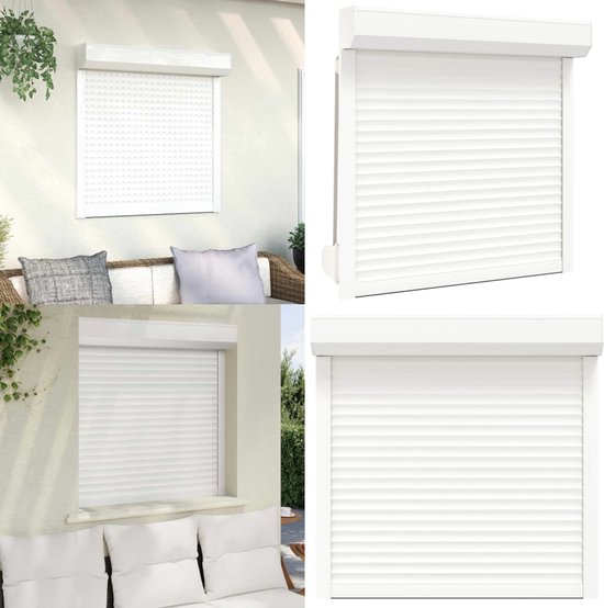 vidaXL Rolluik 100x100 cm aluminium wit - Rolluik - Rolluiken ...