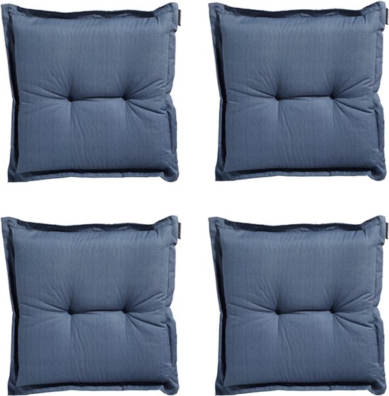 Madison - Zitkussen Basic kobalt - Ca. 50x50 cm - Set van 4 | bol