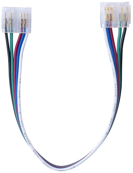 LED strip connector strip naar strip 24V RGBW COB IP20 met 15cm draad | bol