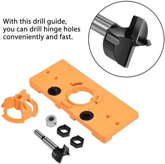 35mm Cup Stijl Verborgen Scharnier Jig Boring Gat Boor Gids Cutter Bit ...