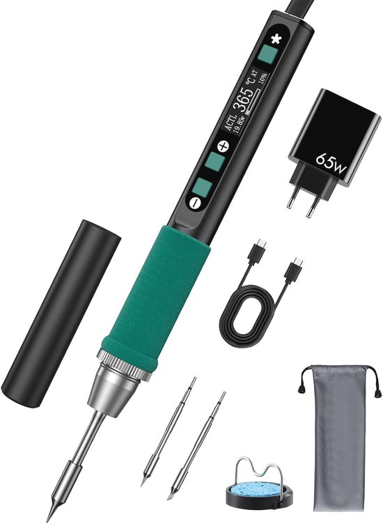 Professionele soldeerbout 60W met digitaal display en instelbare ...