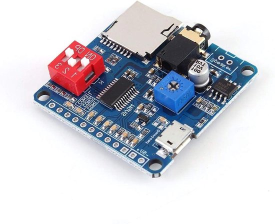 Voice Playback Module MP3 UART I/O Trigger Amplifier Class D 5W SD/TF ...