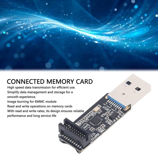 EMMC USB3.0 Kaartlezer Reader Adapter Module voor EMMC Module MicroSD ...