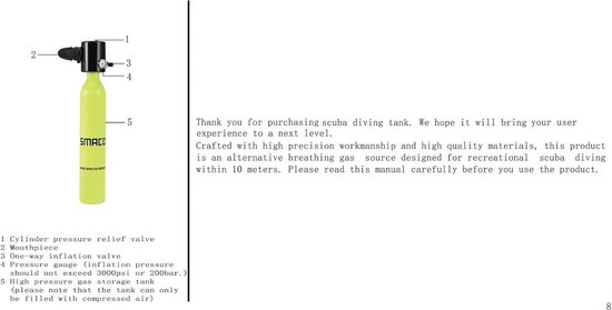 Scuba Diving Refill Station Adapter Paintball Tankinvuladapter ...