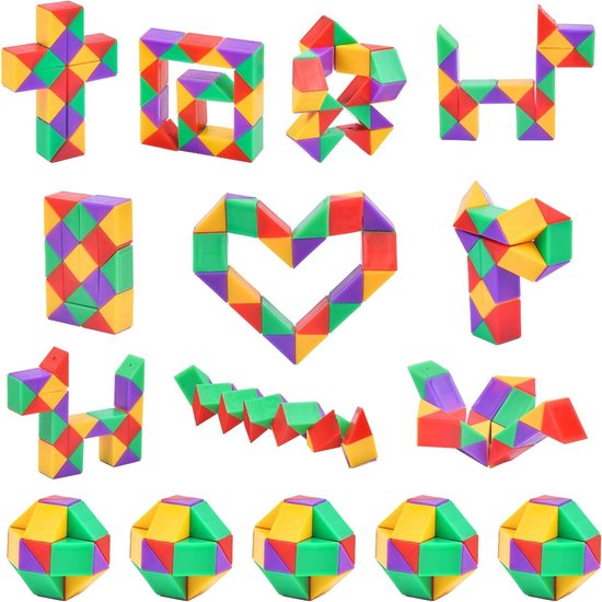 Cadeautje voor kinderverjaardag: 15 stuks Magische Slang en 24 blokken ...