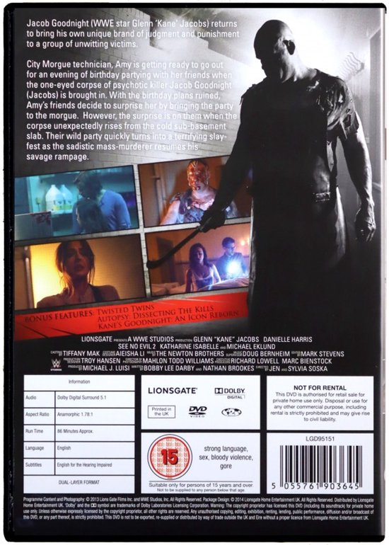 Lionsgate See No Evil 2 DVD Engels (Dvd), Kaj-Erik Eriksen, Chelan ...