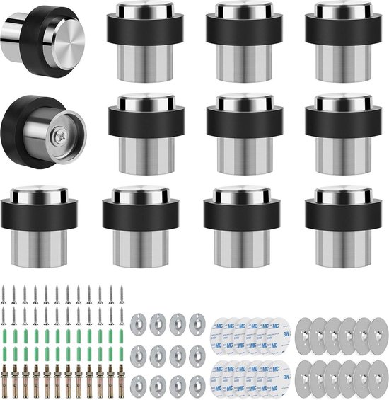 Deurstopper muur 12 stuks bodem 304 roestvrij staal 3M-sticker ...