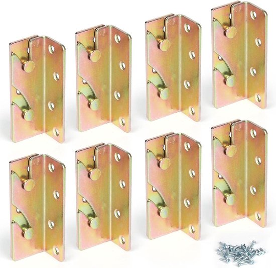 Set van 8 zware belasting bedverbinders - hangbeslag voor bedleuningen ...