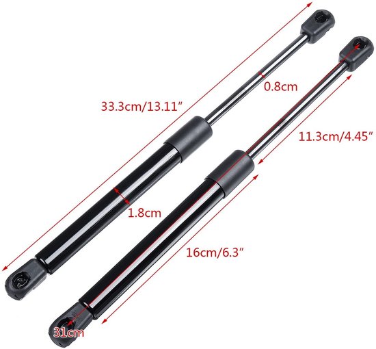 Achterklep Gasveer 2 Stuks Kofferbak Achterklep Boot Gasveer Shock Lift ...