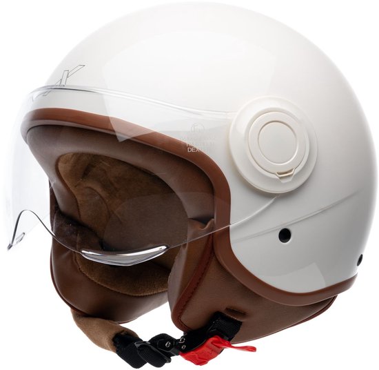 Motor Jet Helm SKYLAR Wit Glanzend XL van MOTOBLOUZ | bol