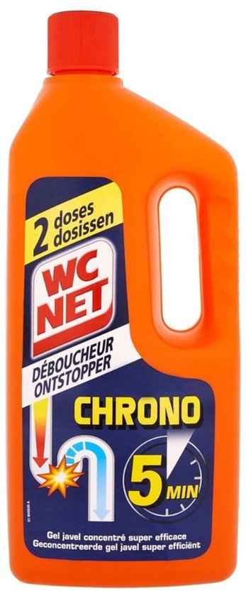 WC Net - Ontstopper - Gel - Werkt Binnen 5 Minuten - 2 Dosissen - 1 ...
