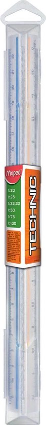 Schaalstok 1:20>1:100 - in kunststof koker | bol