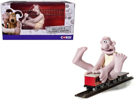 Wallace & Gromit - Diecast Modeltrein - Wallace & Flatbed Wagon - Corgi | bol