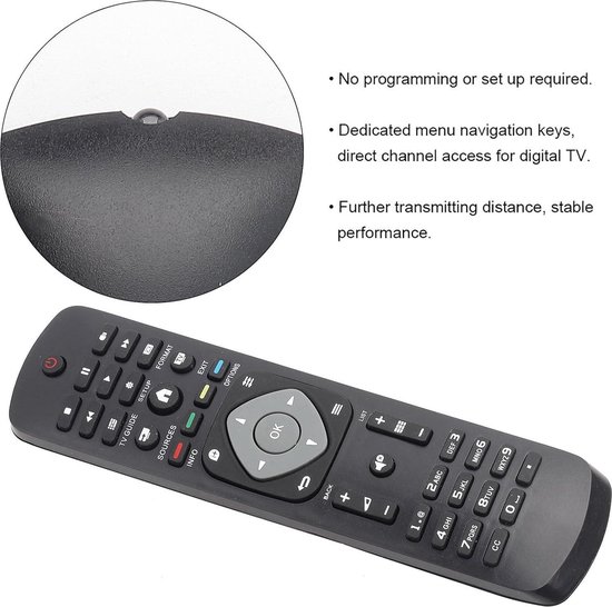 Afstandsbediening vervanging Philips LCD LED Smart TV - Universele TV... | bol