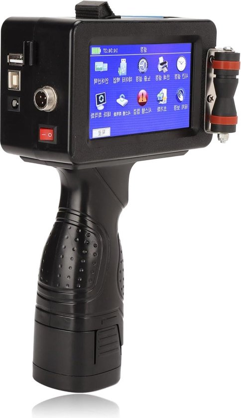 Handheld-printer Draagbare Handheld-inkjetprinter met 4,3-inch LED ...