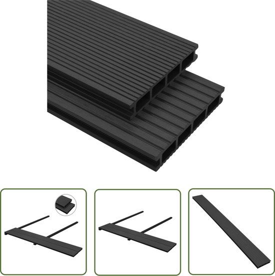 vidaXL Hkc - Terrasplanken - Terrasplanken HKC met accessoires 10 m² 2 ...