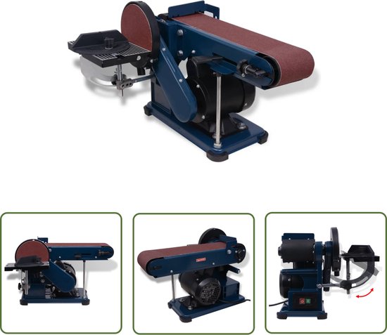 vidaXL Schijf- Bandschuurmachine 375 W - Bandschuurmachine ...