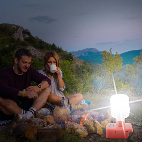 18 V Bosch Accu Lamp 12 W - E27 1300 lm LED Werklamp voor Bosch 18 V Li ...