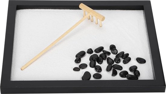 Japanse Zen Tuin Zand Dienblad voor Bureau - Desktop Miniatuur Strand ...
