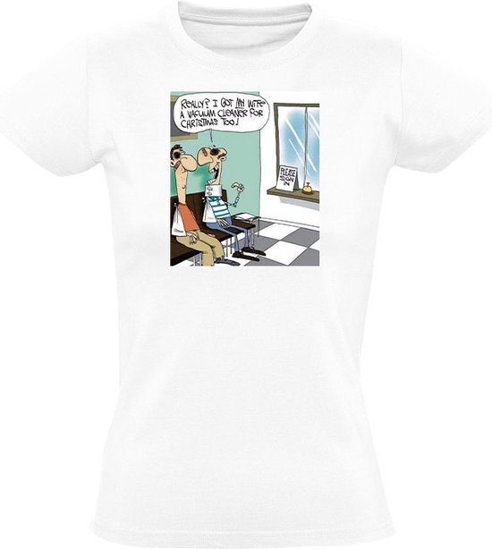 Stofzuiger als kerst cadeau Dames T-shirt - ehbo - relatie - man ...