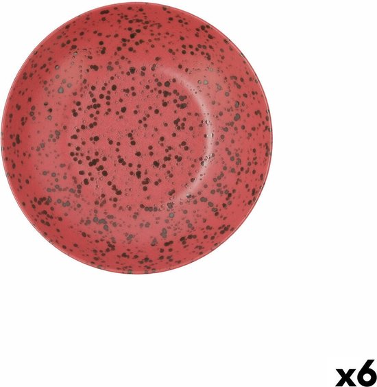 Diep bord Ariane Oxide Keramisch Rood (Ø 21 cm) (6 Stuks) | bol