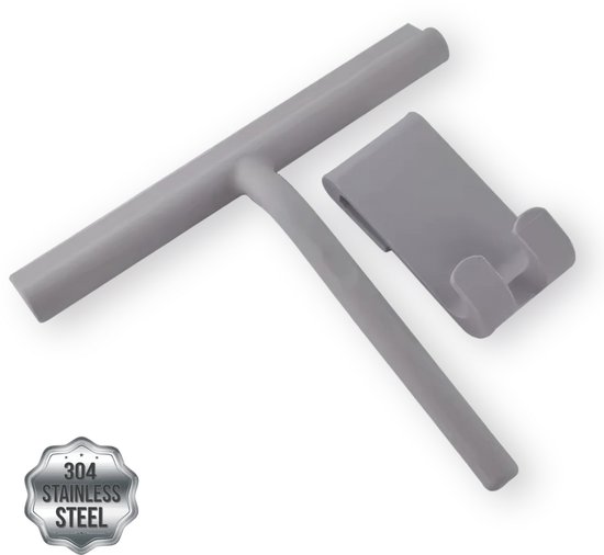 Premium RVS Badkamerwisser - Douche Trekker met Ophangsysteem - Vloer ...