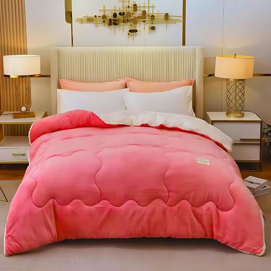 Teddy dekbed zonder overtrek - 150x200 cm - Roze | bol