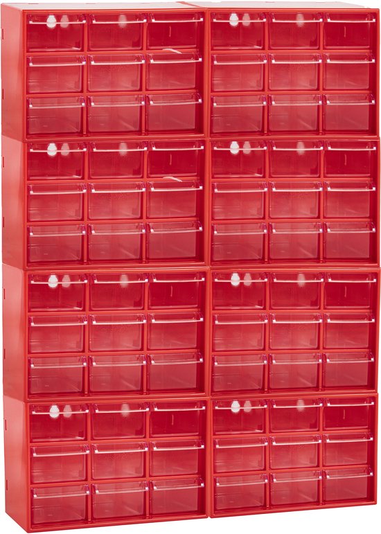 Plasticforte Sorteerbakjes spijkers/schroeven - 72x lades - 18.5 x 10 x ...
