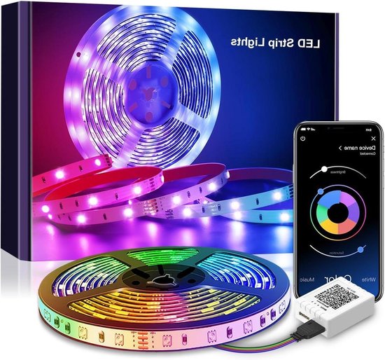 6m RGB LED Strip Chain of Lights with Remote Control Upgrade to 6m ...