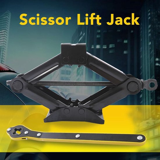 2 ton payload scissor jack with crank handle for car tire replacement | bol