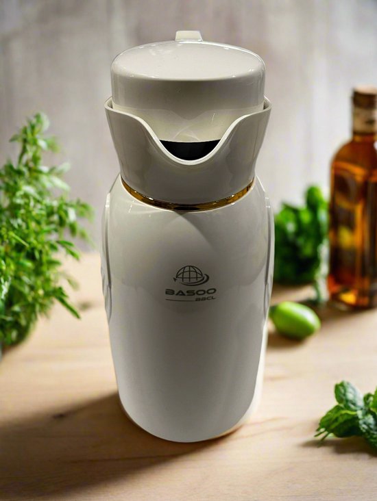 Basoo Thermos/Vacuümfles Wit: 2000 ml, Dubbelwandig Geïsoleerd – Jouw ...
