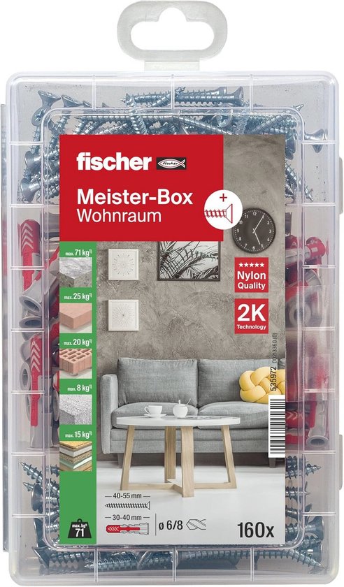 Universele pluggen met schroeven set - 160-delige Meister Box voor ...