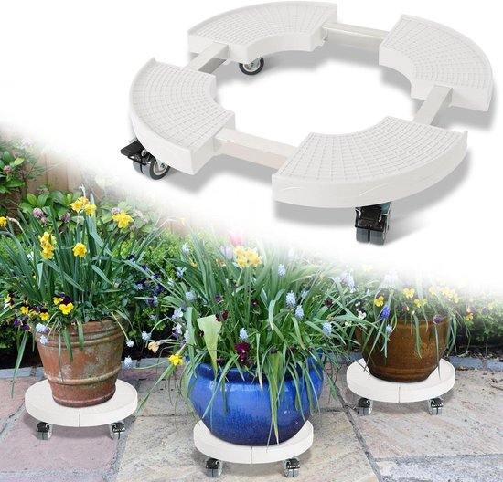 Ronde plantenroller draagkracht 200 kg instelbaar Ø 38 cm tot 54 cm met ...