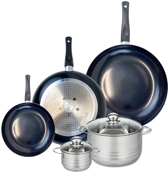 Set van 3 Elo Prima Brillant kookpannen 20, 28 en 32 cm en 2 ...