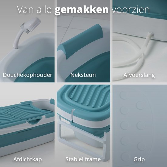 FlinQ Opvouwbaar Ligbad - Inklapbaar Bad voor volwassenen - Mobiel ...