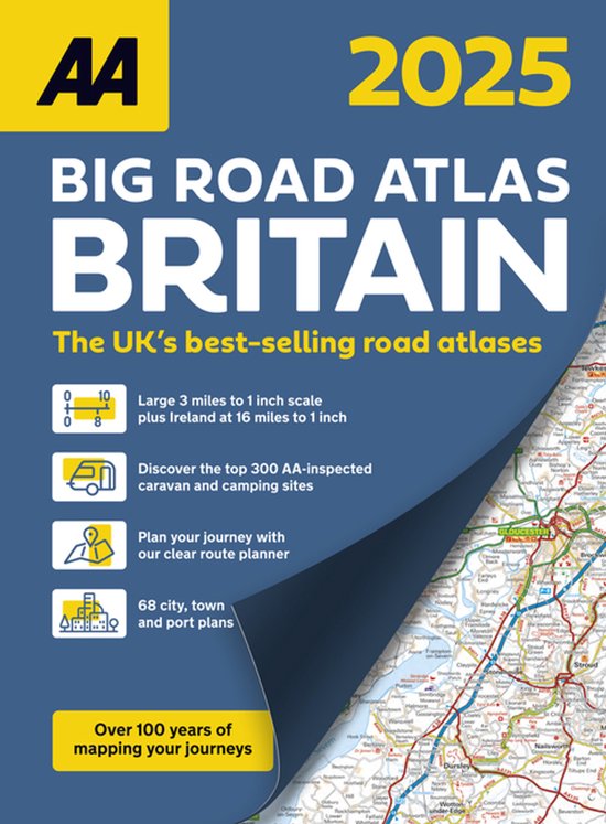 AA Big Road Atlas Britain 2025 Spiral | 9780749583958 | Boeken | bol
