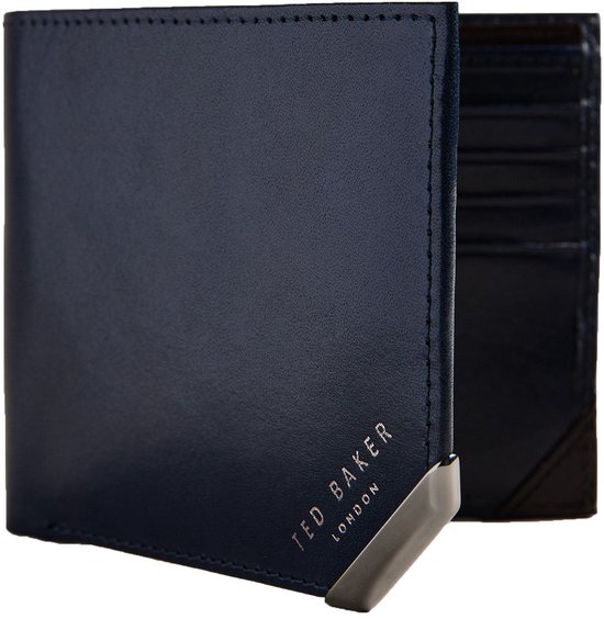 Ted Baker Leren Portemonnee Kornerr Metal Corner Bifold Coin Wallet ...