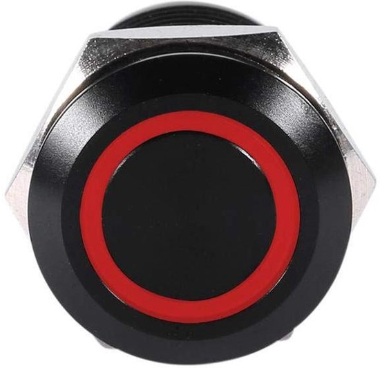 LED Push Button 12V 2A 12mm Currently Waterproof Power On/Off Switch (Red) -... | bol